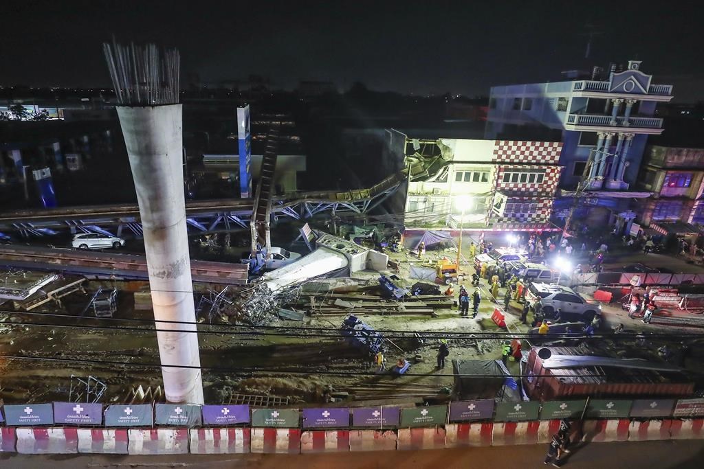 At least 2 killed as elevated road collapses in Bangkok