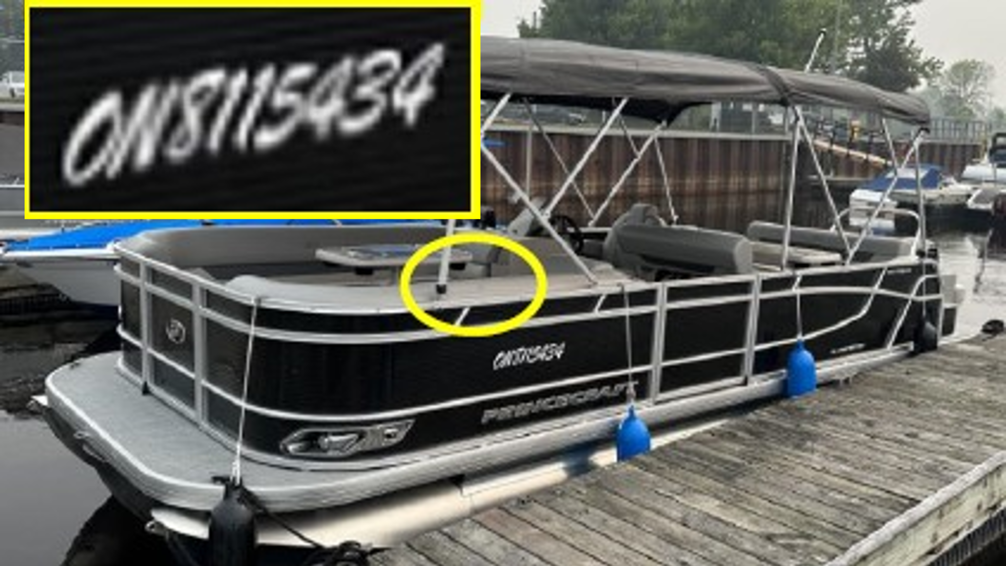Police look for stolen pontoon boat and trailer