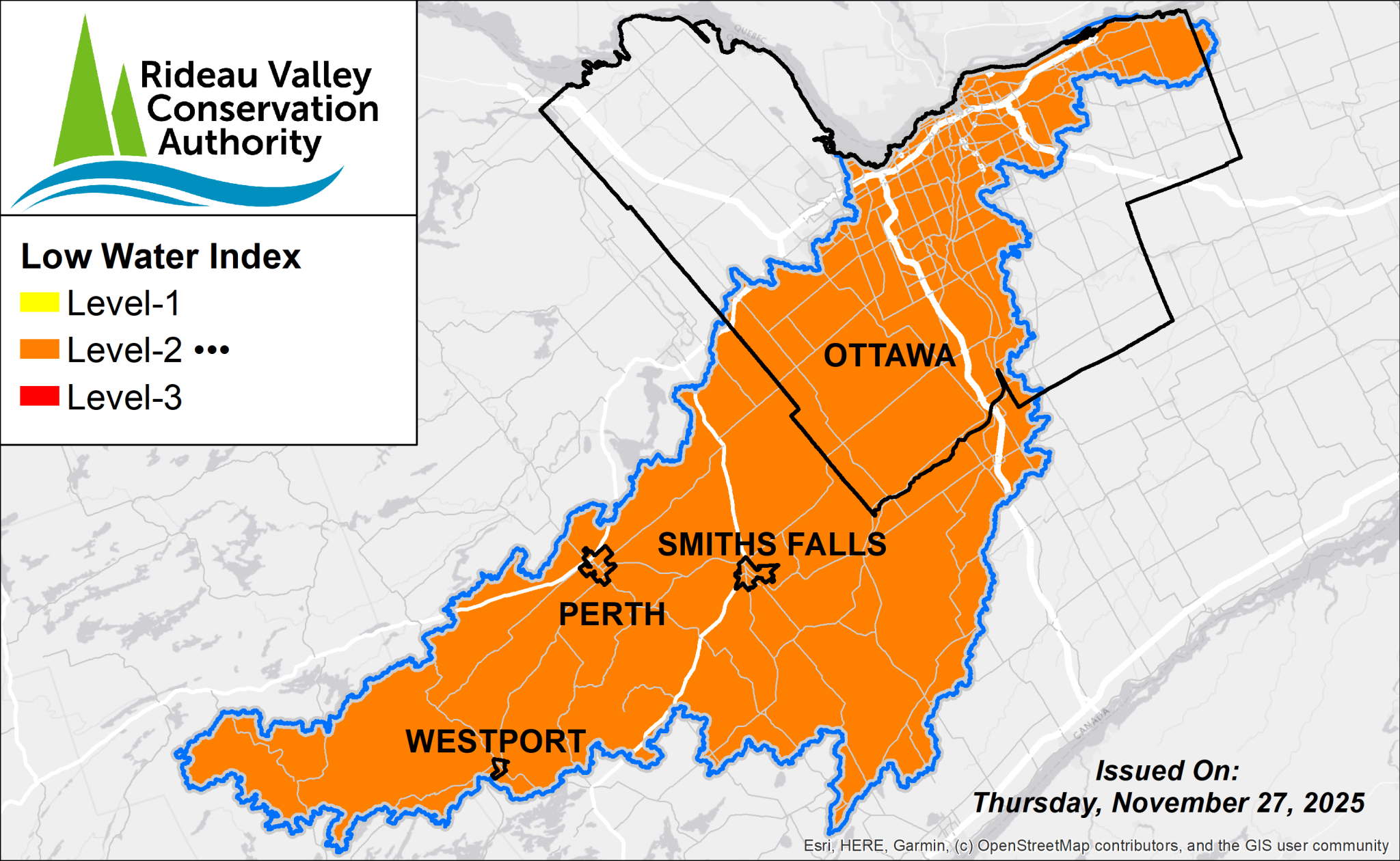Water levels improve slightly across Ottawa region watersheds