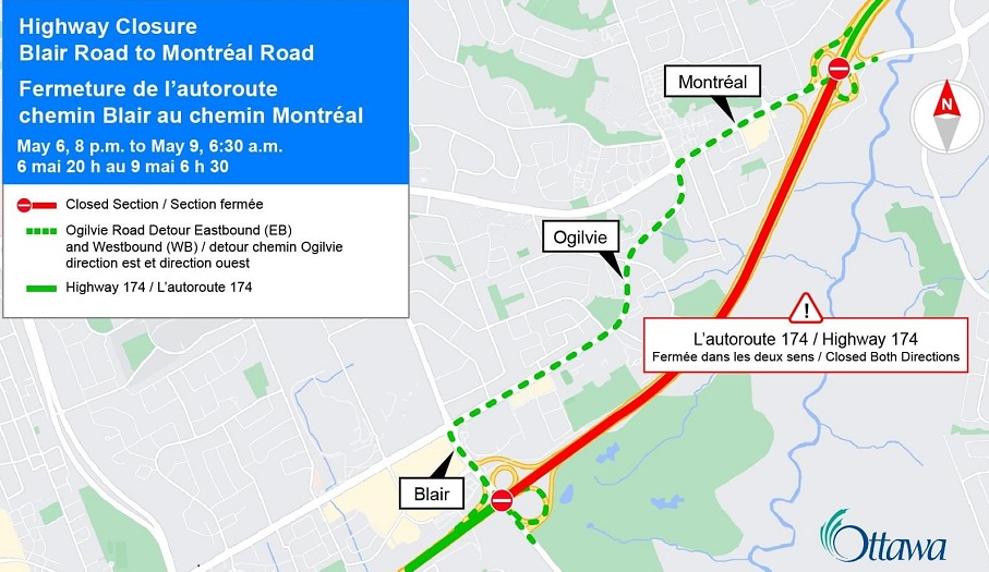 Highway 174 closure allows for LRT construction