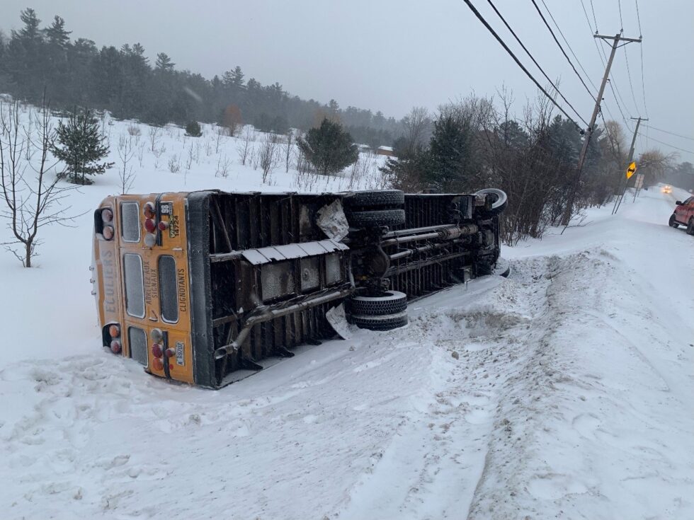 No injuries after school bus rolls over in Chelsea