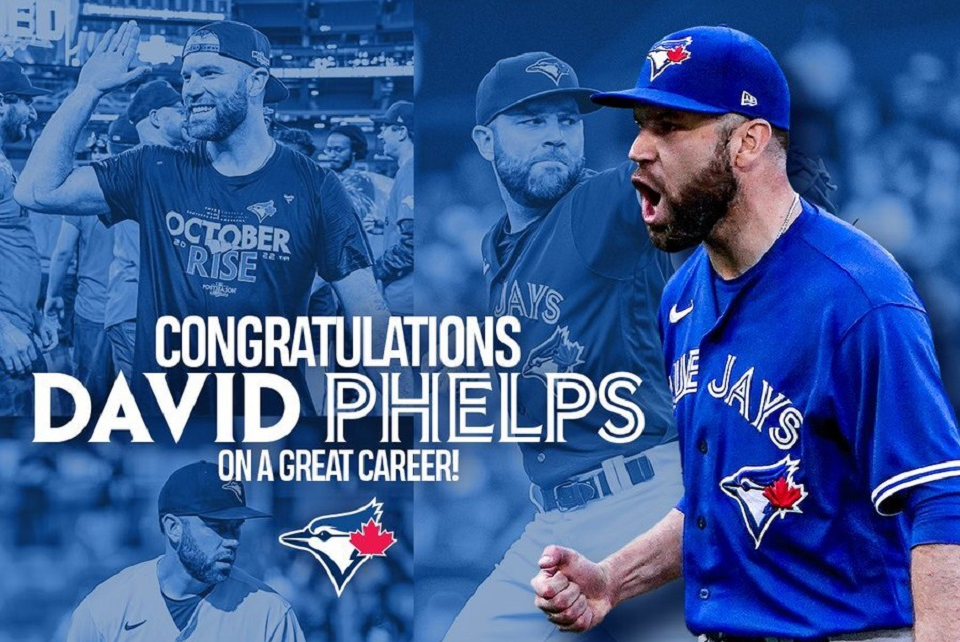 Blue Jays' David Phelps announces retirement after 10 MLB seasons