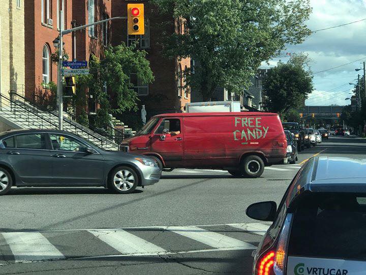 'Free Candy' van not a threat