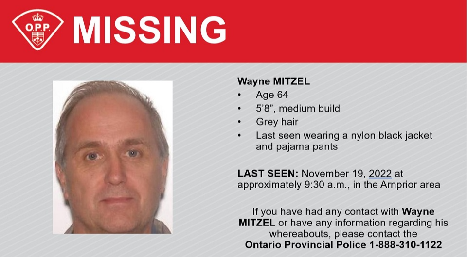 OPP asking for help in locating man missing since Nov. 19