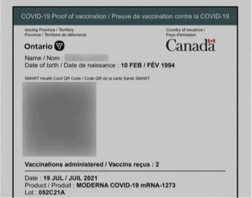 COVID-19 vaccine certificate QR code available to download