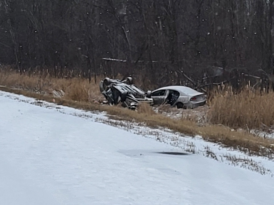 Grenville OPP respond to two vehicle accident as winter weather hits